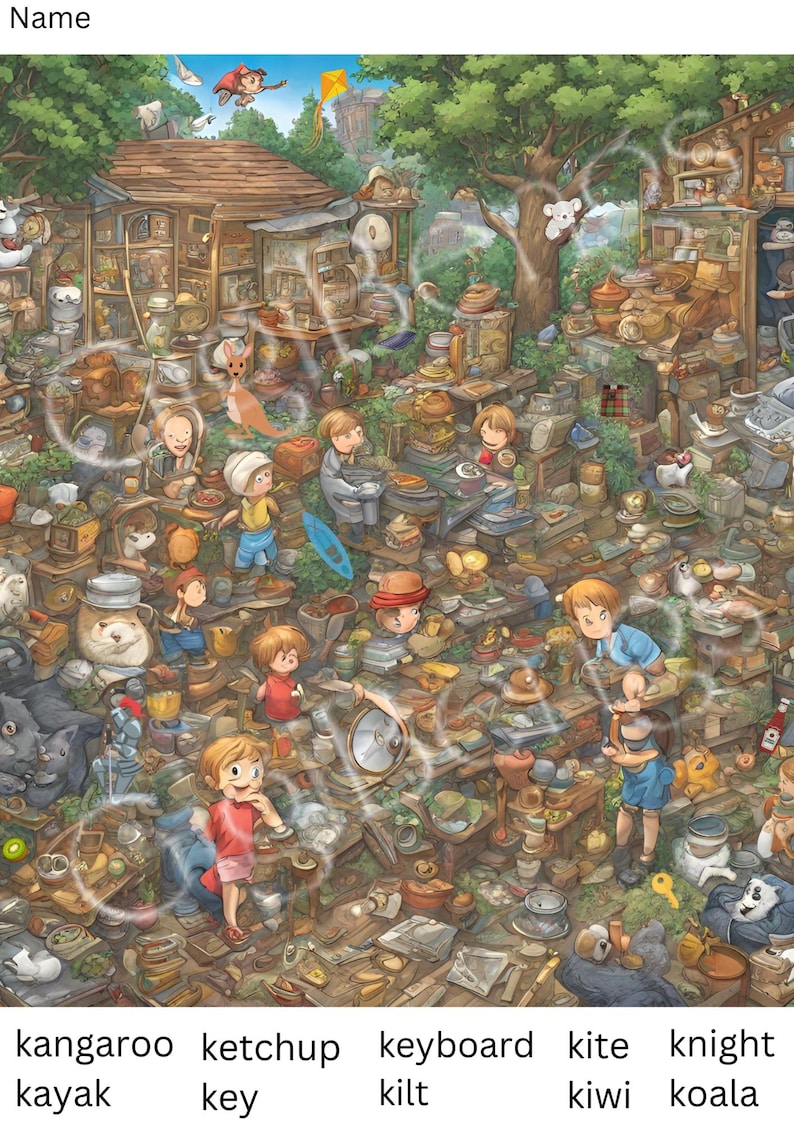 Hidden Object Game Letter K Digital Game Classroom Game Elementary ...