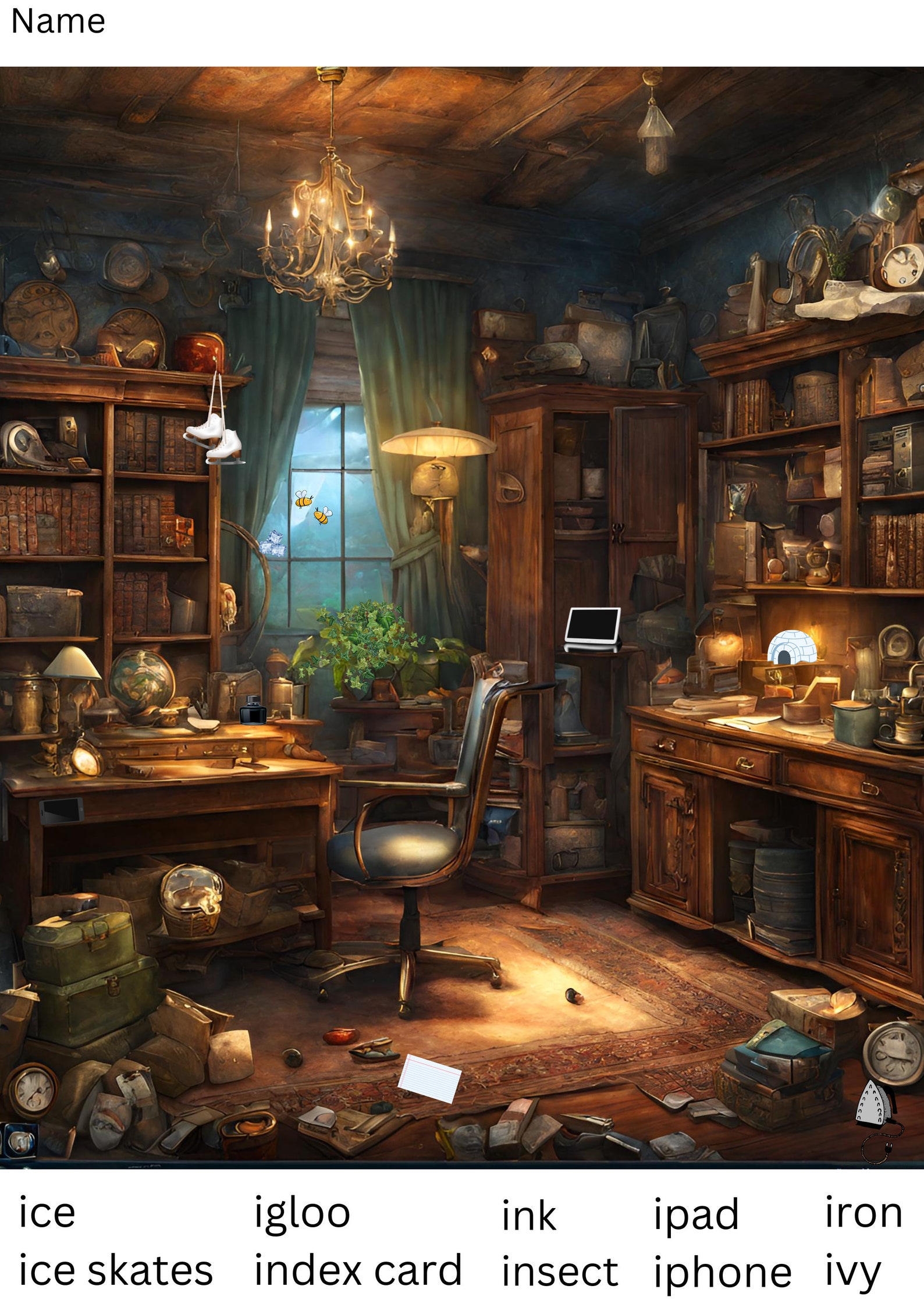 Hidden Object Game Letter I Digital Game Classroom Game Elementary ...