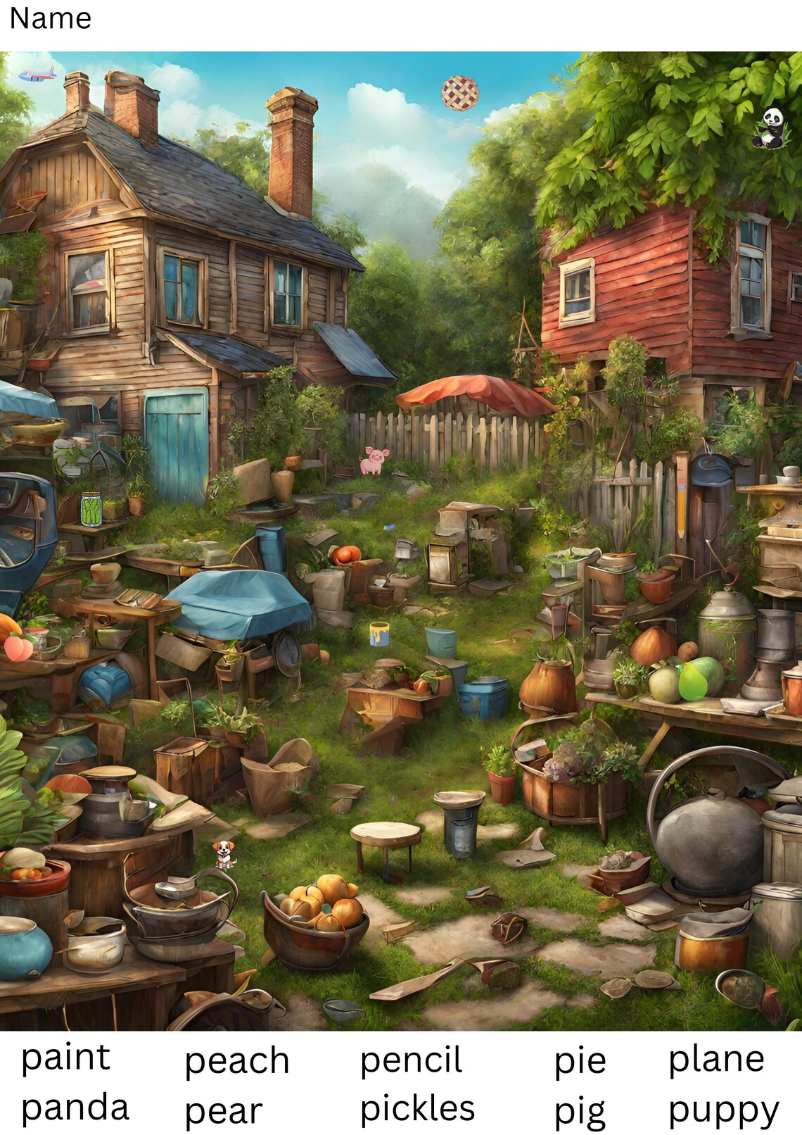 Hidden Object Game Letter P Digital Game Classroom Game Elementary ...