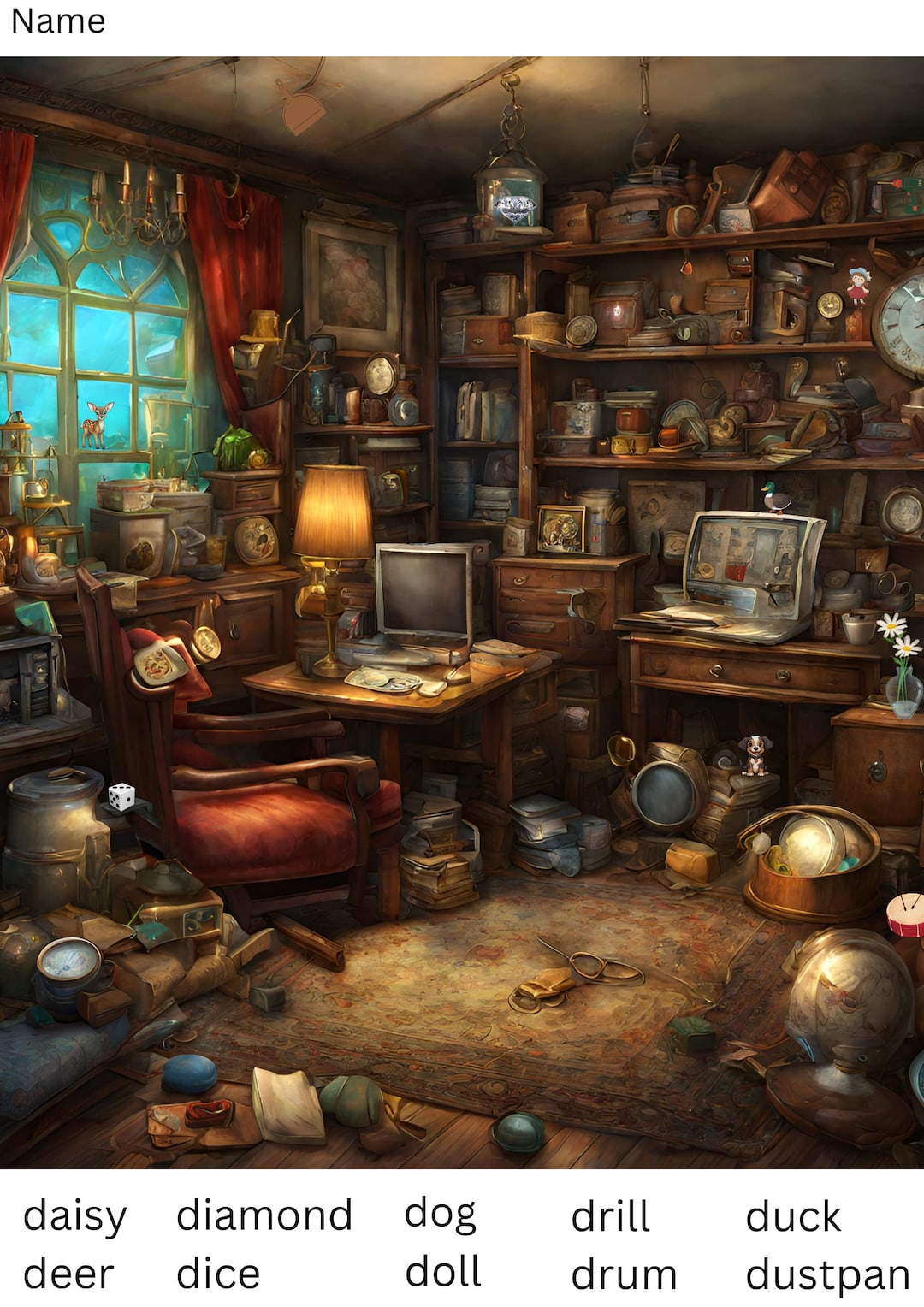 Hidden Object Game Letter D Digital Game Classroom Game Elementary ...