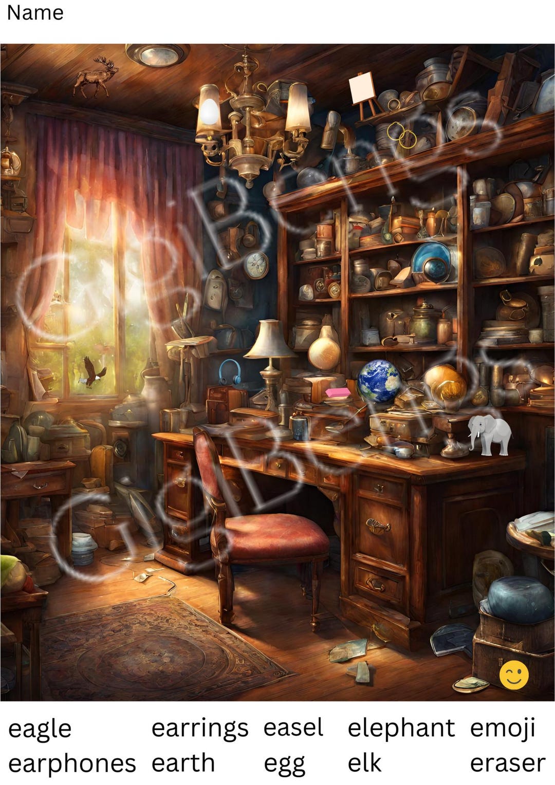 Hidden Object Game Letter E Digital Game Classroom Game Elementary ...