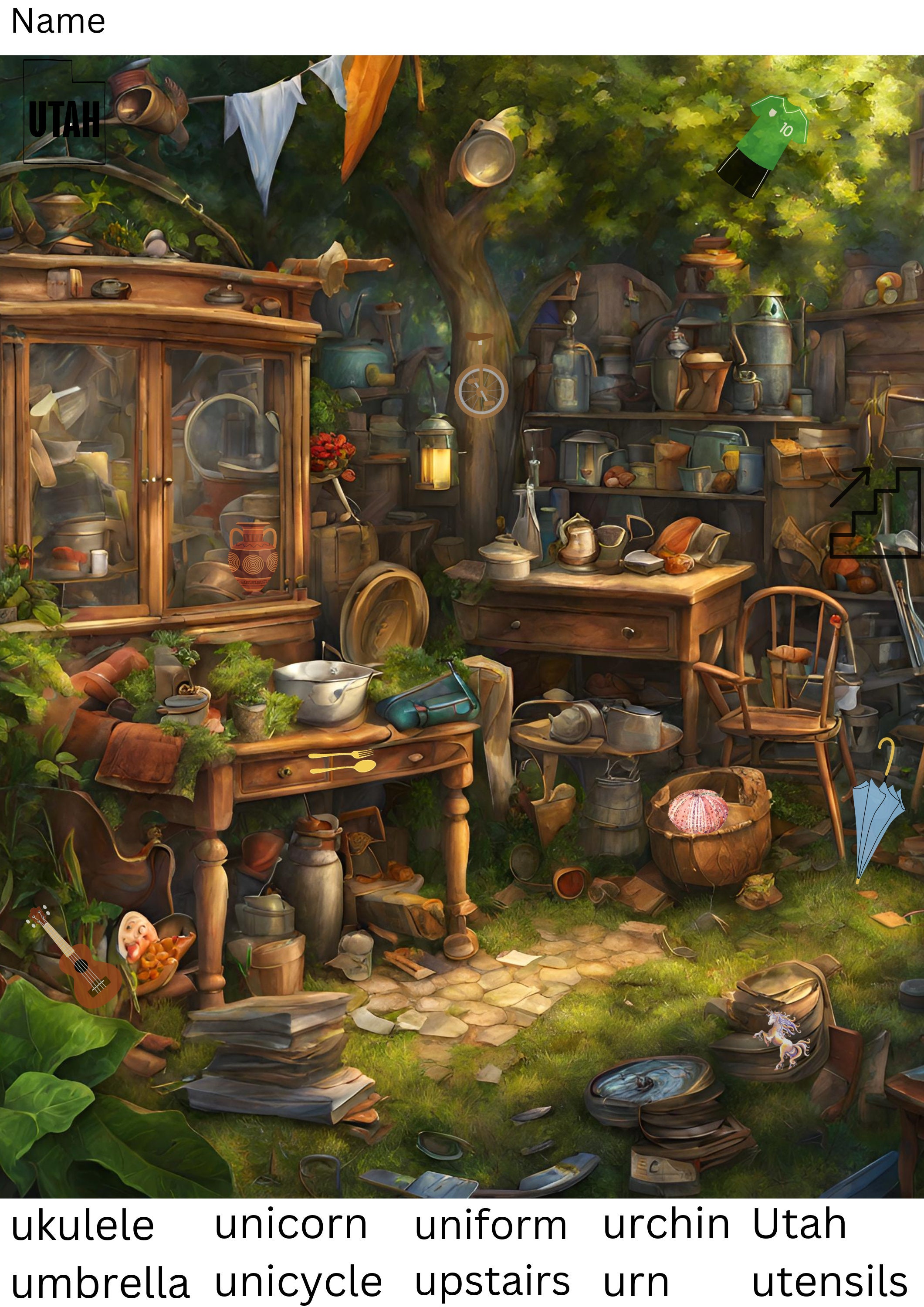 Hidden Object Game Letter U Digital Game Classroom Game Elementary ...