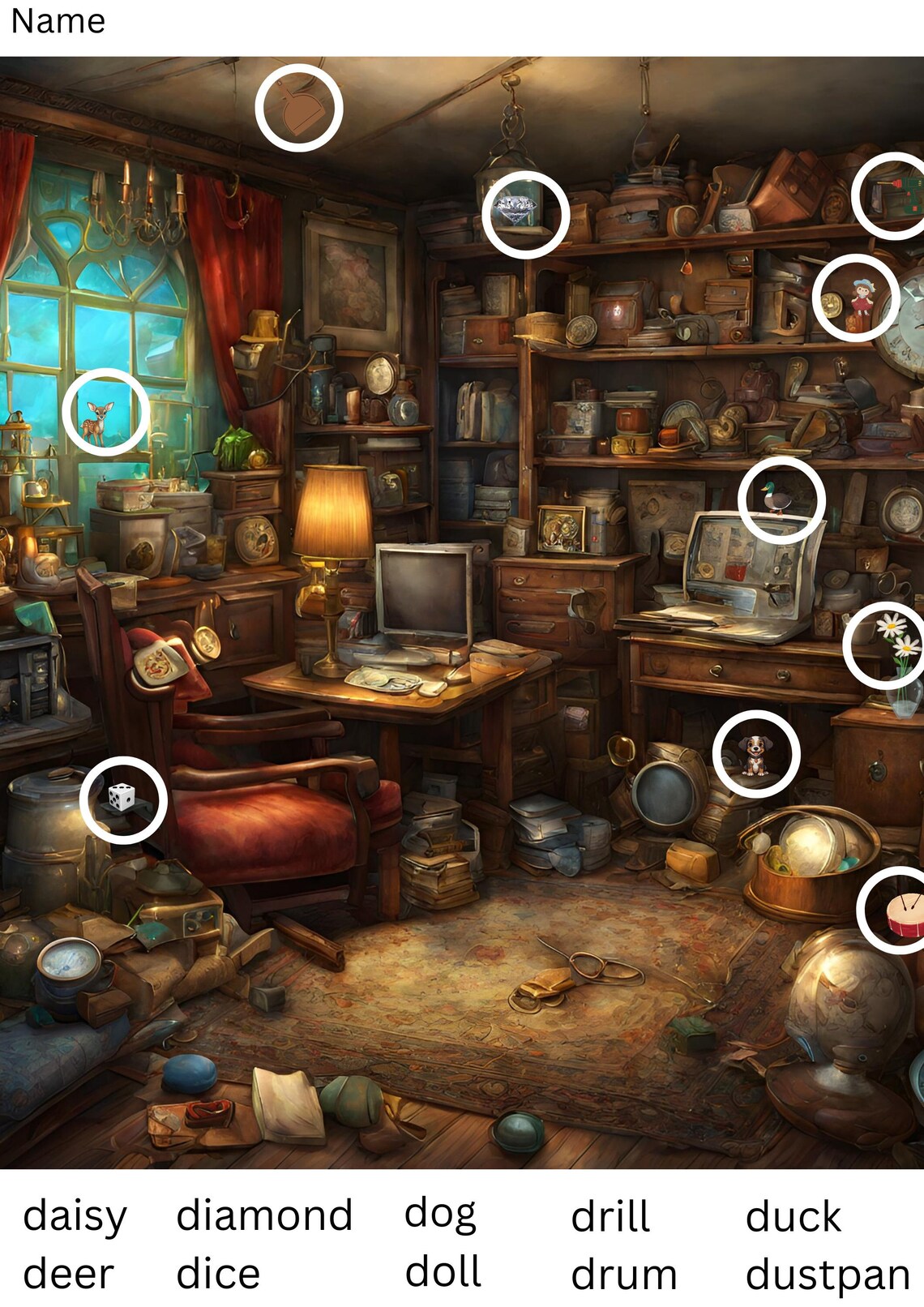 Hidden Object Game Letter D Digital Game Classroom Game Elementary ...