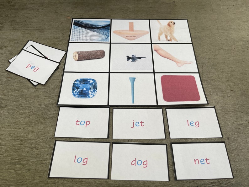 Montessori Phonetic Lotto With Objects - Set 1 - Etsy