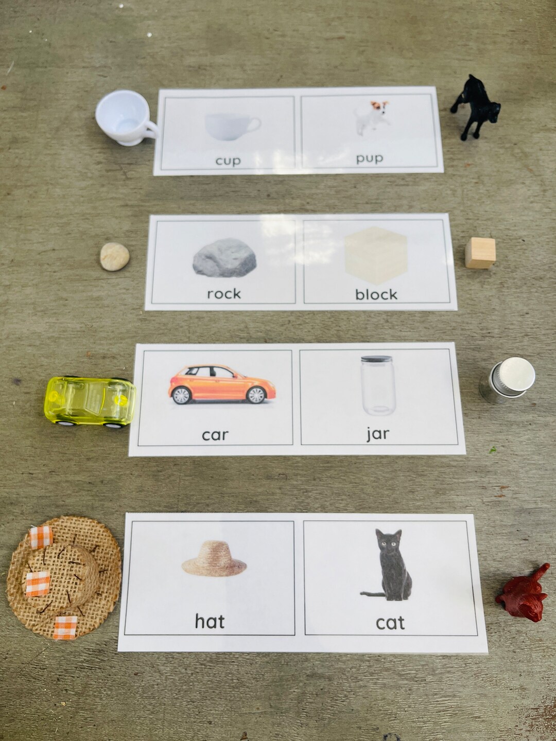 Montessori Language - Rhyme - 2 in 1 Activity - Etsy
