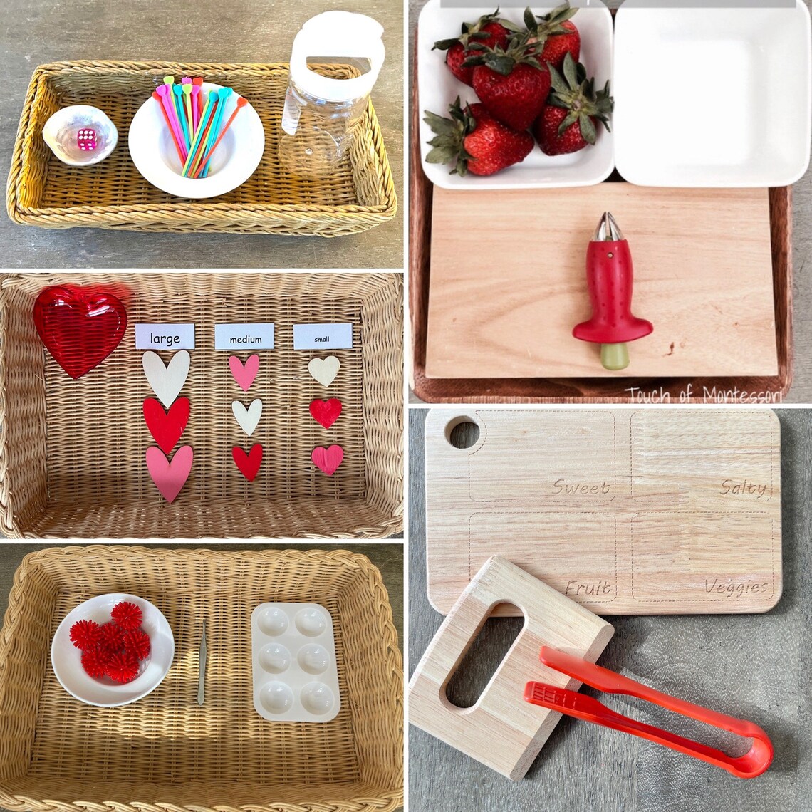 Montessori Valentine Day Themed With 5 Activities - Etsy