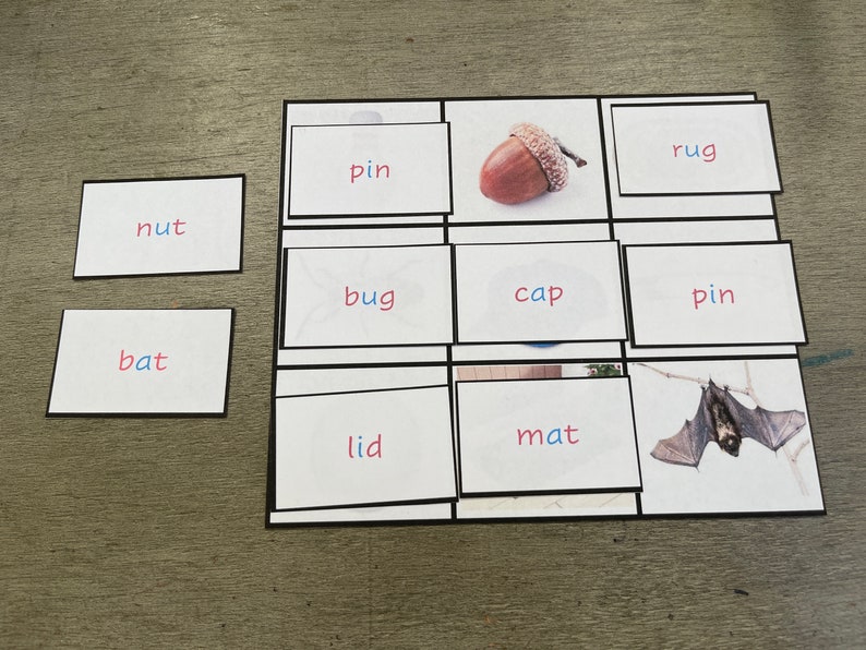 Montessori Phonetic Lotto With Objects - Set 1 - Etsy