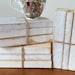 White Decorative Book Stack, Farmhouse Books, Ivory Shelf Decor ...