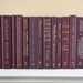 Burgundy Decorative Books Set Maroon Shelf Decor Stack of | Etsy