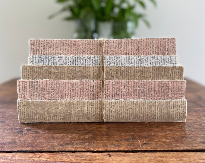 Rustic Decorative Book Set in Blush and Beige - Etsy