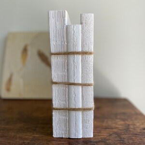 Coverless Rustic White Decorative Book Set - Etsy