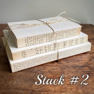 Neutral Rustic Decorative Farmhouse Book Stacks - Etsy