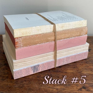 Rustic Decorative Book Set in Dusty Rose and Beige - Etsy