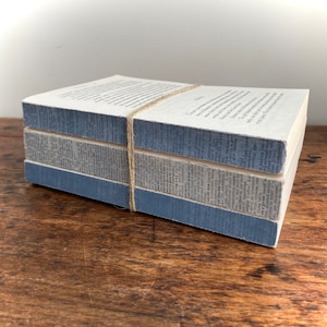 Dusty Blue Book Stack, Inspired by Faded Jeans, Mixed Denim Colors ...