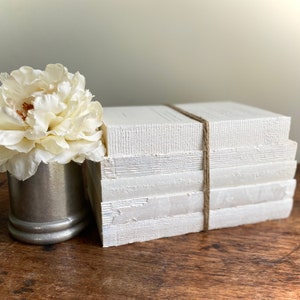 Coverless Rustic White Decorative Book Set - Etsy