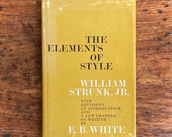 Vintage Book the Elements of Style by William Strunk Jr. With E. B ...