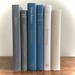 Blue and Gray Book Stack, Decorative Books Set, Light Blue Decor, Beach ...