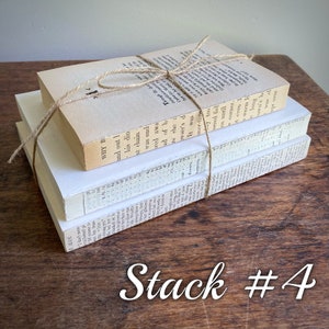 Neutral Rustic Decorative Farmhouse Book Stacks - Etsy