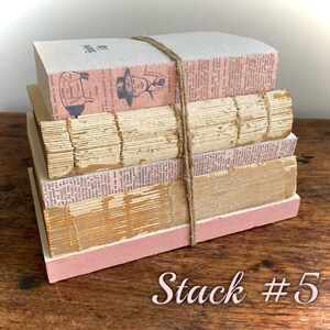 Rustic Decorative Book Set in Dusty Rose and Beige - Etsy