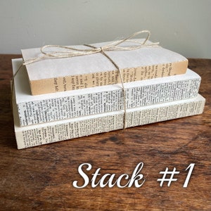 Neutral Rustic Decorative Farmhouse Book Stacks - Etsy
