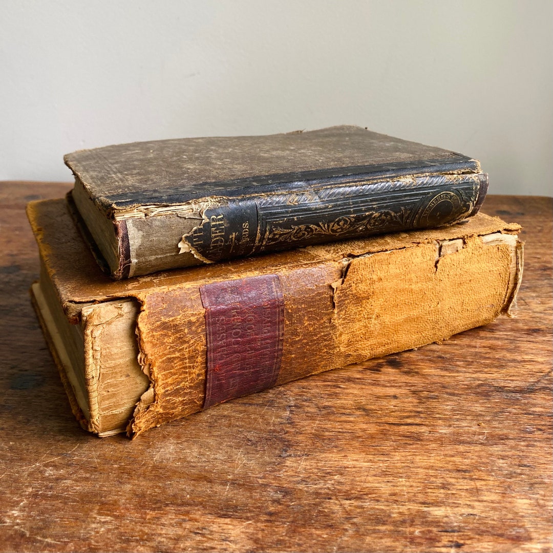 Mid 1800s and Early 1900s Rustic Books Set - Etsy
