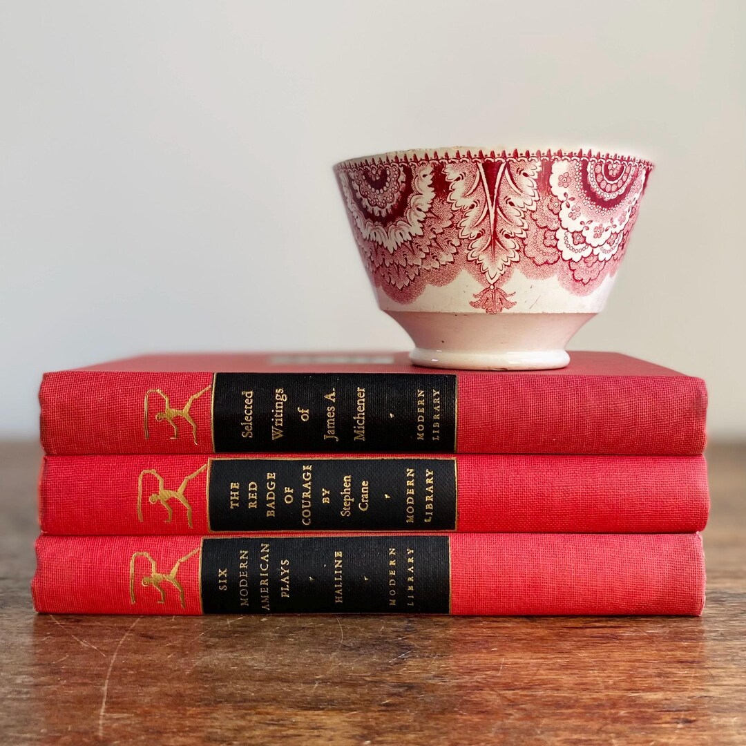 Red Book Stack, the Modern Library, James Michener, American Plays, Red ...