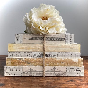 Neutral Rustic Book Stack, Vintage Inspired Books, Decorated With ...