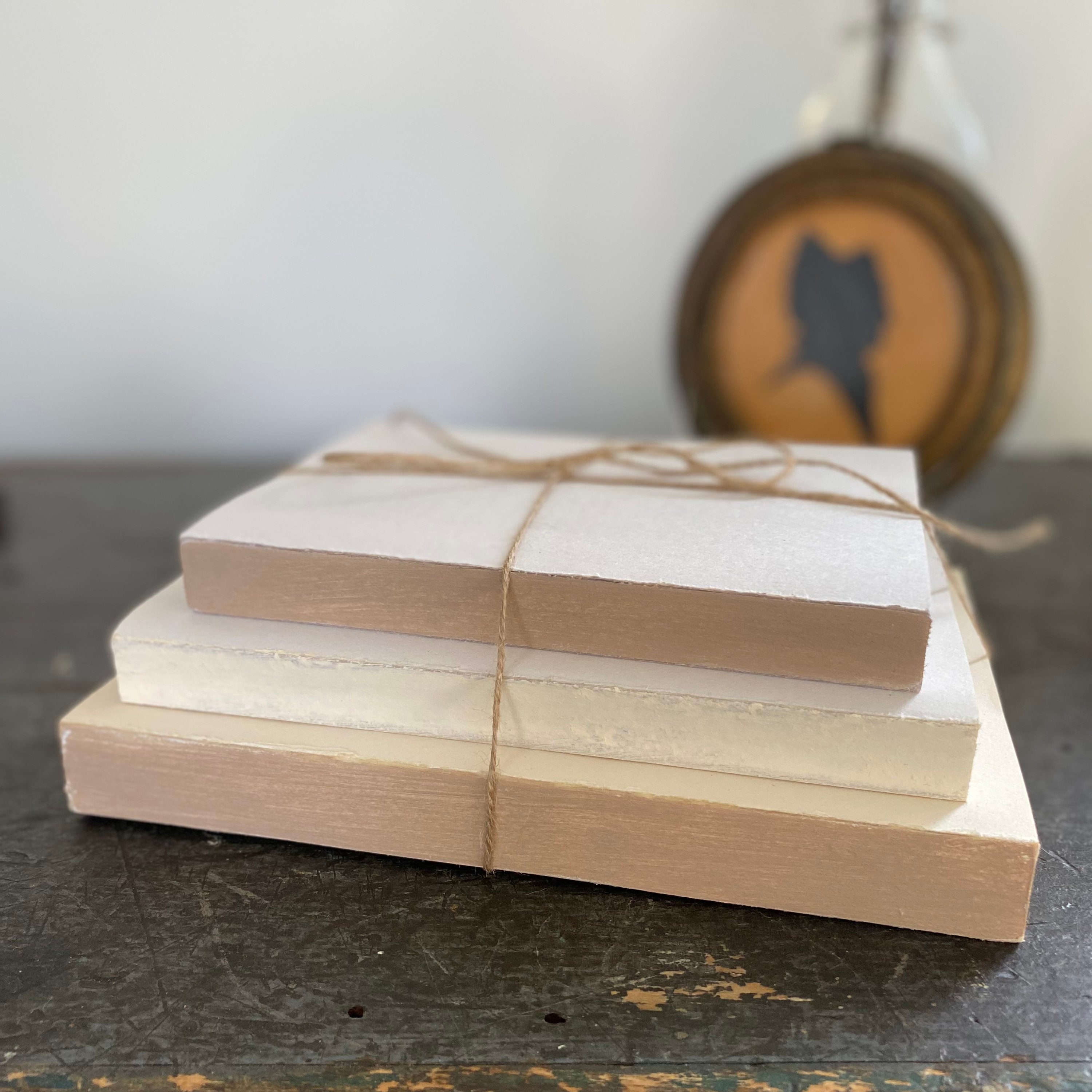 Beige and Cream Farmhouse Book Stack Decorative Books Book | Etsy