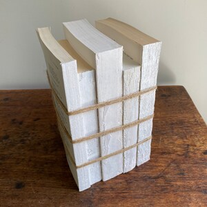 Coverless Rustic White Decorative Book Set - Etsy