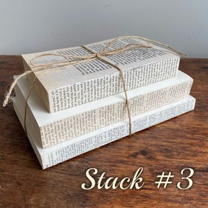 Neutral Rustic Decorative Farmhouse Book Stacks - Etsy