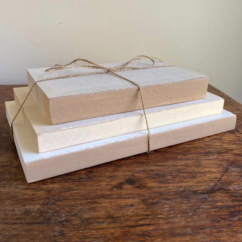 Beige and Cream Farmhouse Book Stack Decorative Books Book - Etsy