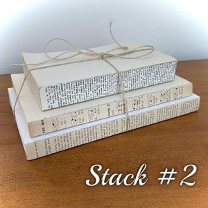 Neutral Rustic Decorative Farmhouse Book Stacks - Etsy