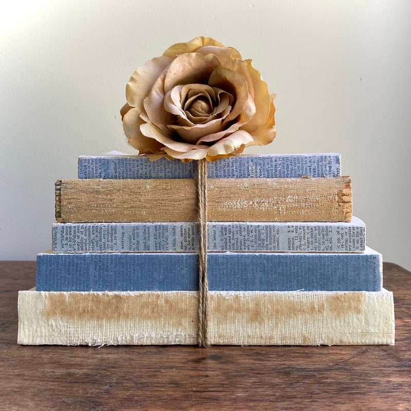 Stacked Books Decor - Etsy