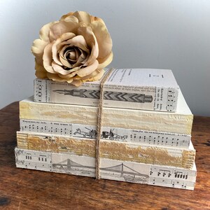 Neutral Rustic Book Stack, Vintage Inspired Books, Decorated With ...