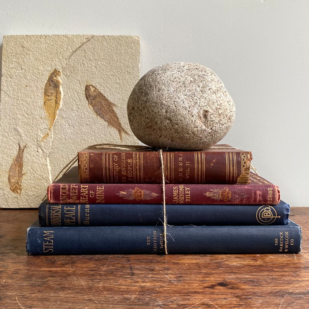Antique Book Stack, Old Rustic Books - Etsy