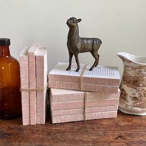 Blush Pink Books, Dusty Rose Book Stack - Etsy