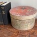 Paper Mache Box Painted Band Box Distressed Decor Farmhouse - Etsy