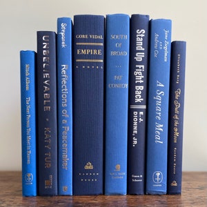 Blue Decorative Book Set, Book Bundle, Blue Decor, Shelf Decor, Books ...