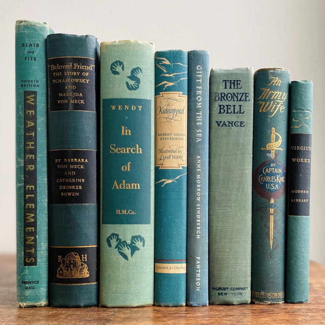 Early 1900s Rustic Tattered Book Stack - Etsy