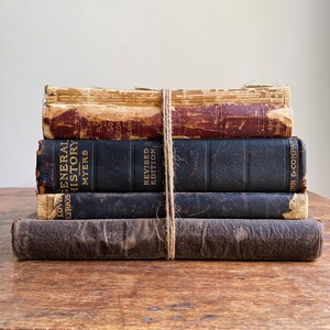 Stack of Rustic Vintage Books - Etsy