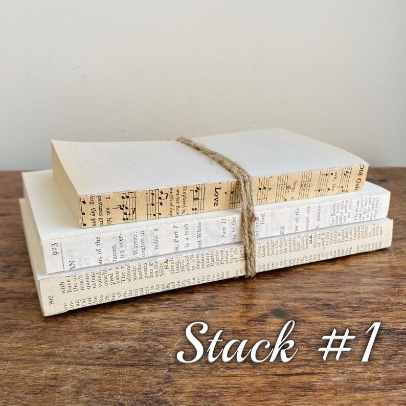 Neutral Rustic Decorative Farmhouse Book Stacks - Etsy