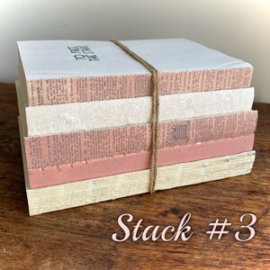 Rustic Decorative Book Set in Dusty Rose and Beige - Etsy