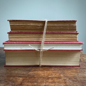 Rustic Red Vintage Book Stack - Etsy