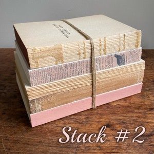 Rustic Decorative Book Set in Dusty Rose and Beige - Etsy