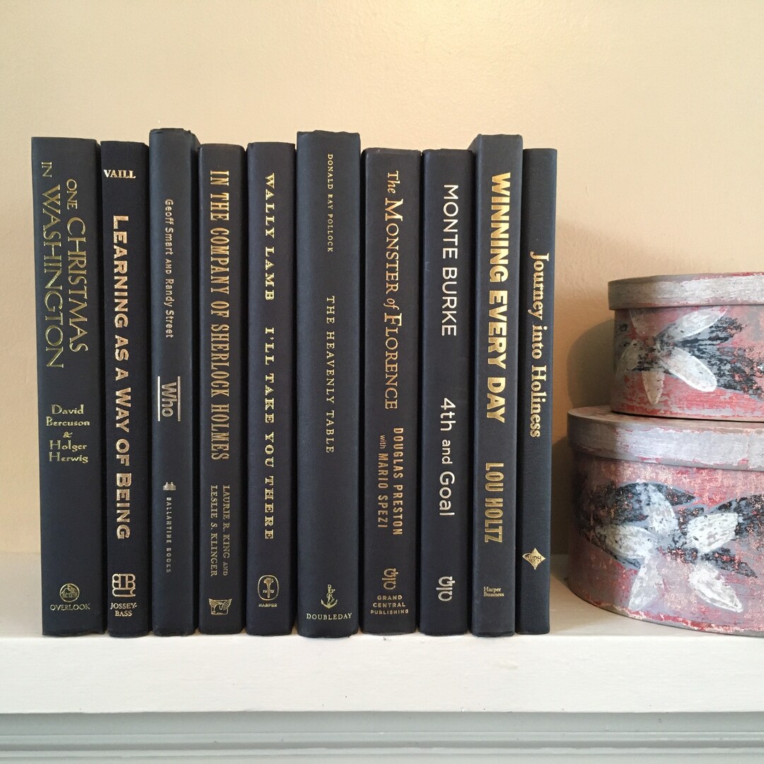 Black Book Bundle Home Decor Staging Books Decorative - Etsy