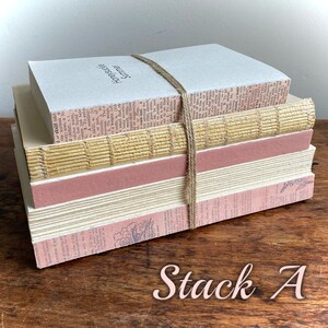 Rustic Decorative Book Set in Dusty Rose and Beige - Etsy