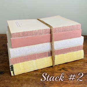 Rustic Decorative Book Set in Dusty Rose and Beige - Etsy