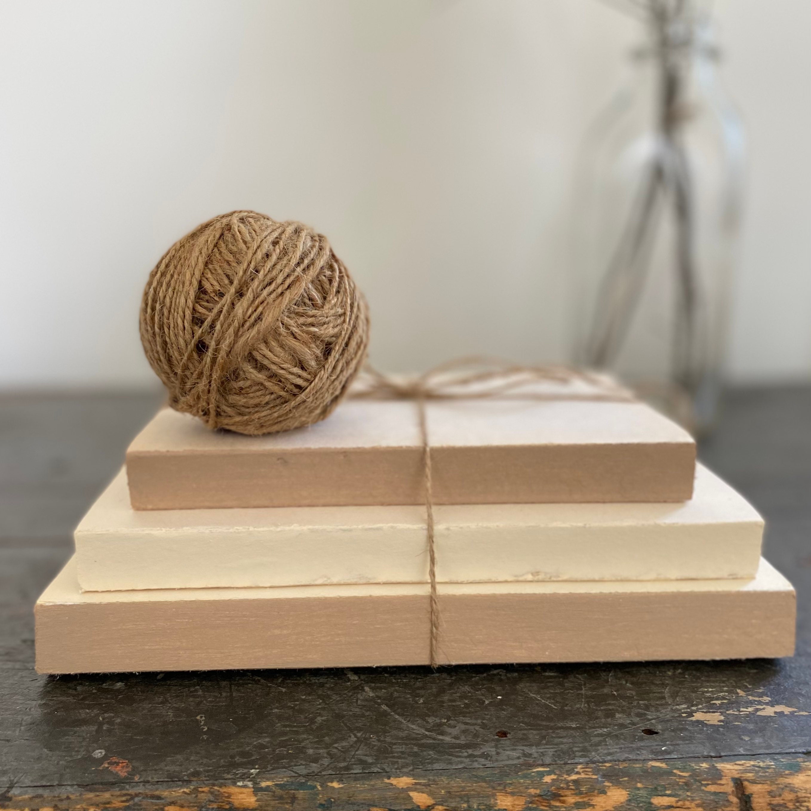 Beige and Cream Farmhouse Book Stack Decorative Books Book | Etsy