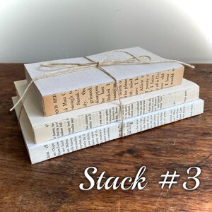Neutral Rustic Decorative Farmhouse Book Stacks - Etsy