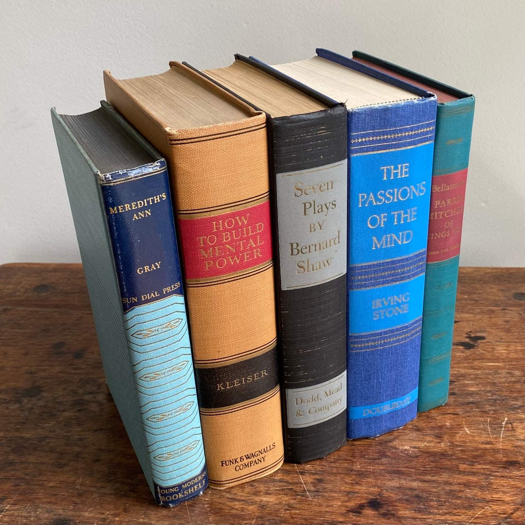 Vintage Decorative Book Set in Multi Colors - Etsy